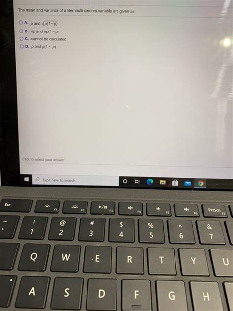 Solved The Mean And Variance Of A Bernoulli Random Variable