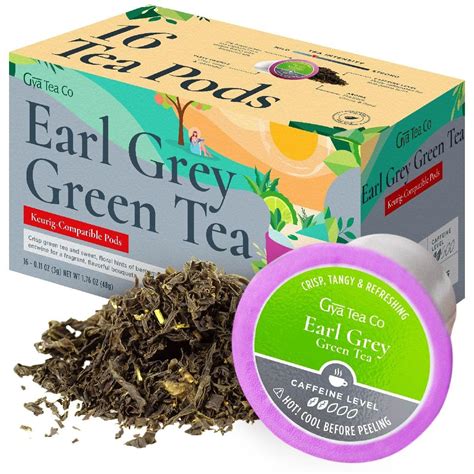 Gya Tea Co Earl Grey Green Tea K Cups For Keurig Mildly