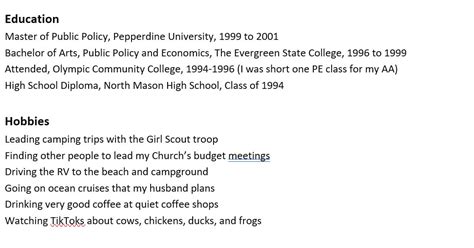 I Sweari Am Taking This Resume Business Seriously Ginny Brideau