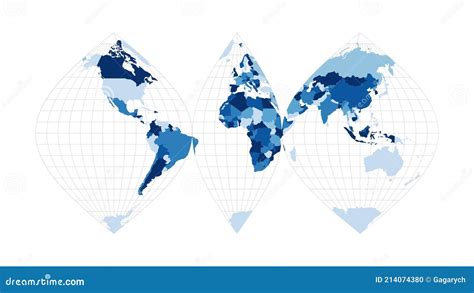 World Map Interrupted Sinusoidal Projection Stock Illustration Illustration Of Infochart