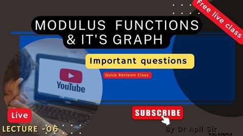 Modulus Functions Of Class 11th 12 Th Bsc Bca And Its Graph
