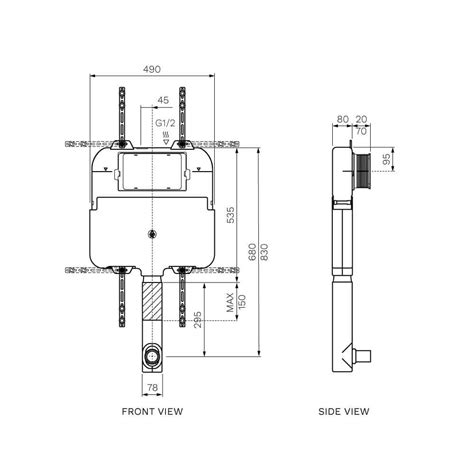 Front Flush Concealed Cistern Pneumatic Parisi Toilets