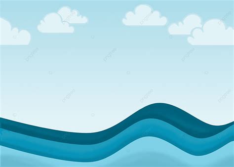 바다 파도 가로 배경 바다 배경 파도 종이 컷 배경 일러스트 및 사진 무료 다운로드 Pngtree