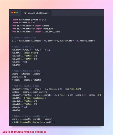 Shah Fahad On Linkedin Python Ai Machinelearning Codingchallenge Clustering Kmeans