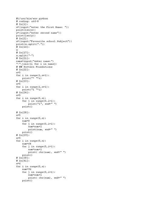 Pattern Formula Python Usrbinenv Python Coding Utf In 1 X