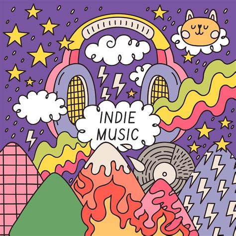 Free Vector Hand Drawn Indie Music Illustration