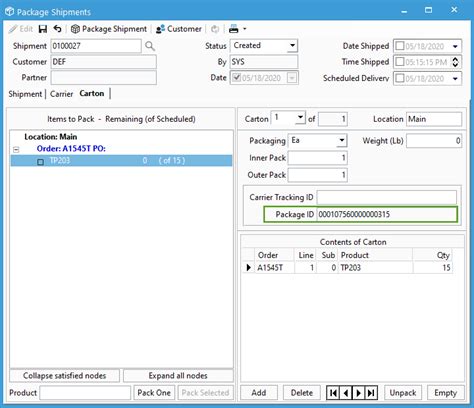 Configuring Sscc 18 Package Ids For Edi