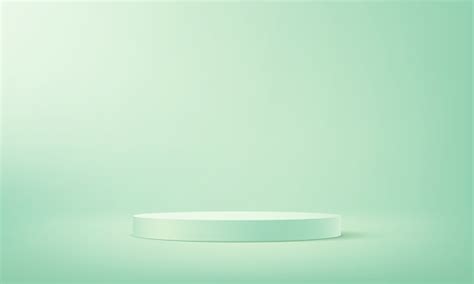 녹색 스튜디오 방 배경입니다 연단이 있는 민트 녹색 배경 벡터 3d 조명 효과가 있는 빈 방 벡터 일러스트 레이 션 0명에 대한 스톡 벡터 아트 및 기타 이미지 Istock