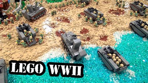 Huge Lego Wwii Battle Of Okinawa Beach Landing Youtube