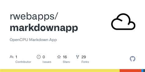 Github Rwebapps Markdownapp Opencpu Markdown App