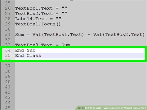 How To Add Two Numbers In Visual Basicnet 14 Steps