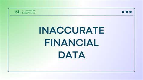 The Risks Of Inaccurate Financial Data