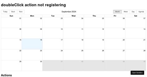 React Big Calendar Doubleclick Bug Codesandbox
