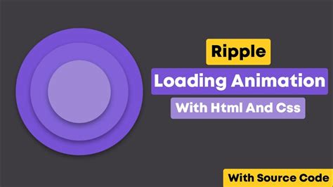 Ripple Loading Effect Css Css Loading Animation Circle Preloader