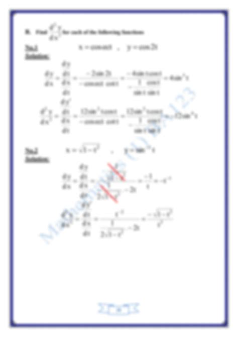 Solution Parametric Differentiation Studypool