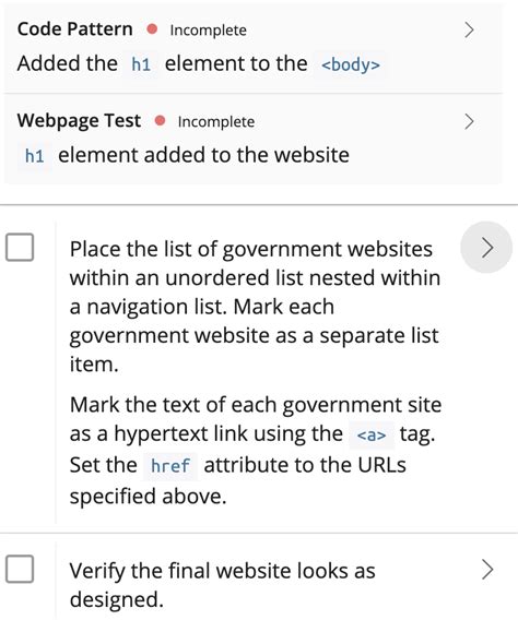 Solved Summary Use Html To Create A Navigation List Of 10
