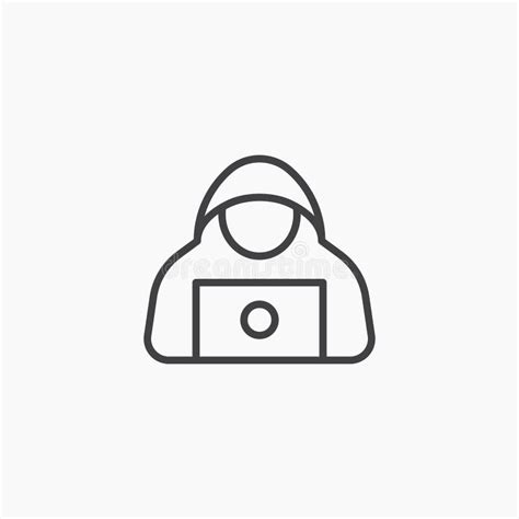 Hacker Icon Vector Stock Vector Illustration Of Virus 348312071
