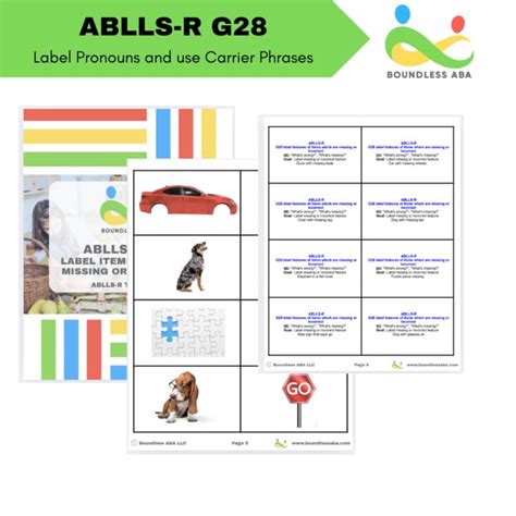 Ablls R G28 Aba Task Cards Labeling Missing Or Incorrect Features