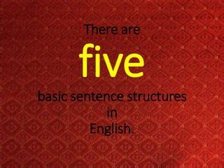 English Sentence Structures Ppt