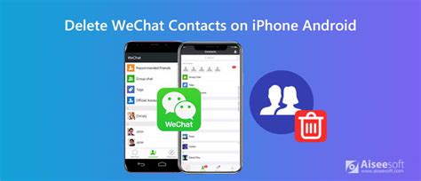how do i delete wechat contacts on iphone or android