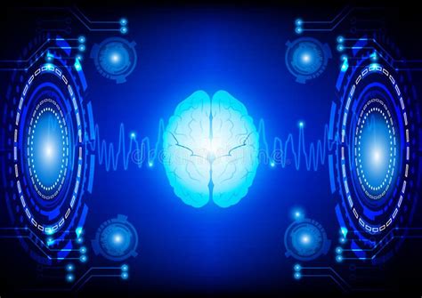 Abstract Electric Circuit Digital Braintechnology Concept Stock Vector