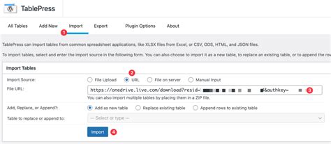 How To Import Tables From Microsoft Excel Online Office 365 · Tablepress