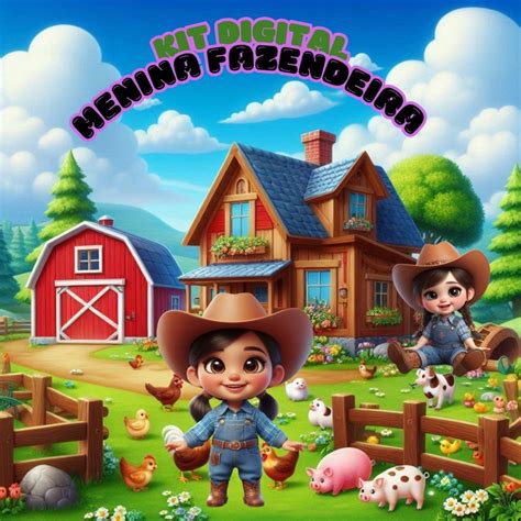 Kit Digital Menina Da Fazenda Elo7 Produtos Especiais