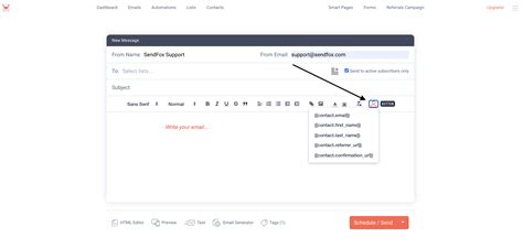 Where Can I Find The Personalization Fields SendFox FAQ