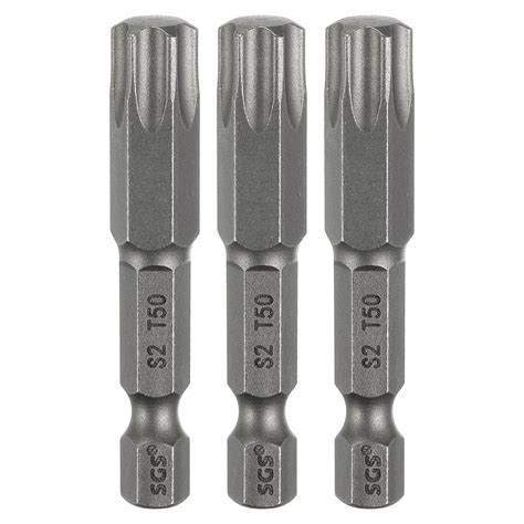 Uxcell 3pcs T50 Torx Head Screwdriver Bit 14 Hex Shank 2 50mm Long