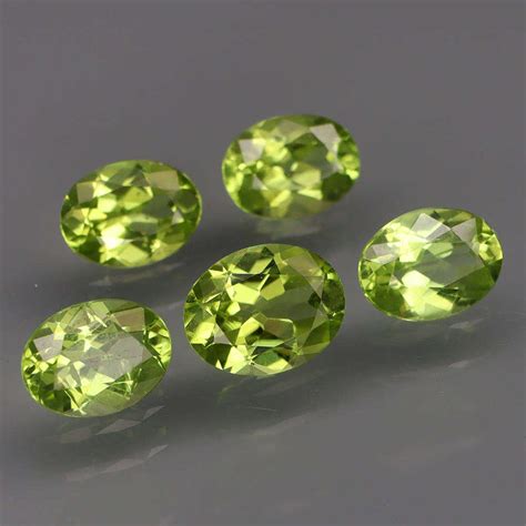 Peridot Green Peridot Pakistan 5pcs 6 60ct Oval 8x6 To 8 5x7mm