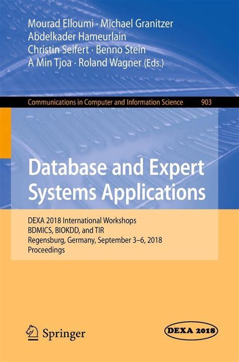 Communications In Computer And Information Science 903 Database And Expert Systems