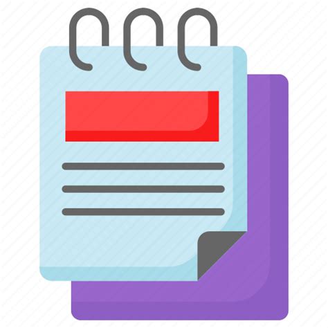 Notepad Drafting Pad Stationery Memorandum Memo Writing Icon