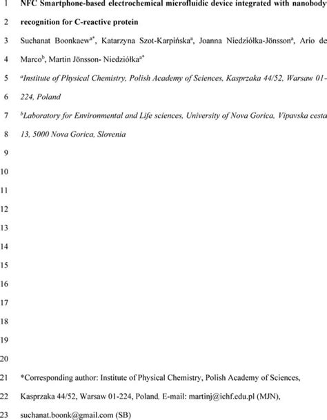 Nfc Smartphone Based Electrochemical Microfluidic Device Integrated With Nanobody Recognition