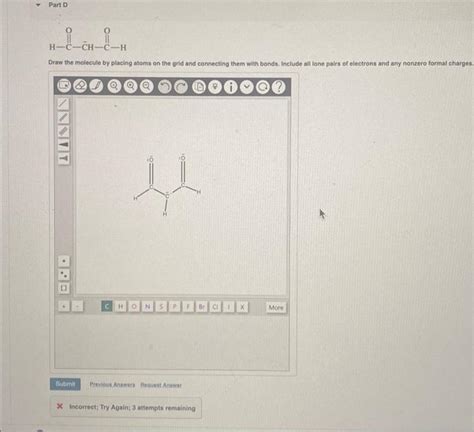 Solved Part D Draw The Molecule By Placing Atoms On The Grid
