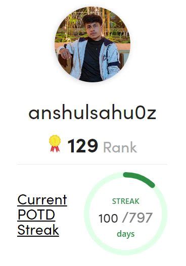 Anshul Sahu On Linkedin Codingmilestone Gfg 100daysofcode Codingjourney Neverstoplearning