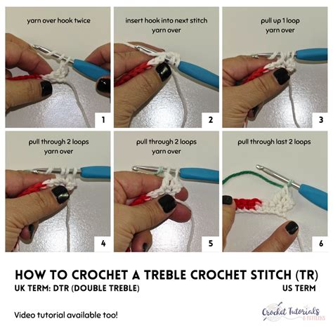 How To Crochet The Treble Crochet Stitch Tr • Free Crochet Patterns And Tutorials