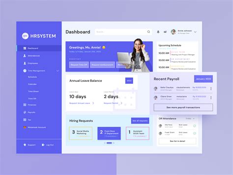 Hrsystem Hr Dashboard Uiux Design On Behance