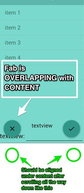 Java Floating Action Button Over Scrollview Stack Overflow