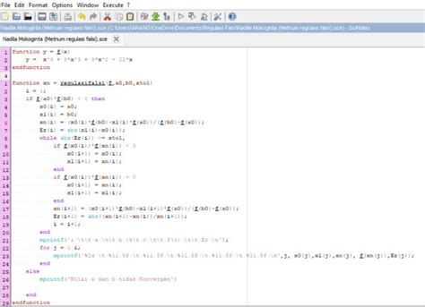 Perhitungan Metode Regulasi Falsi Metode Iterasi Titik Tetap Metode