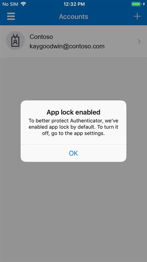 Microsoft Authenticator App Lock
