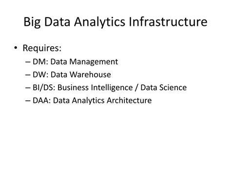 PPT Data Analytics Architectures And Infrastructure PowerPoint Presentation ID