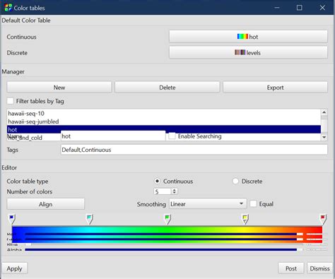 Color Table Window And Others Has Gui Elements On Top Of Each Other