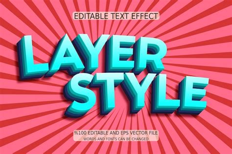 Premium Vector Editable Layer Style Text Effect