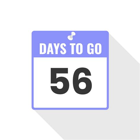 56 Days Left Countdown Sales Icon 56 Days Left To Go Promotional