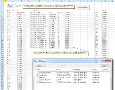 path excel vba optimizing smooth ois adjusted libor forward curve