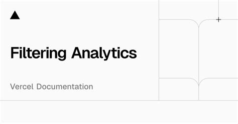 Filtering Analytics