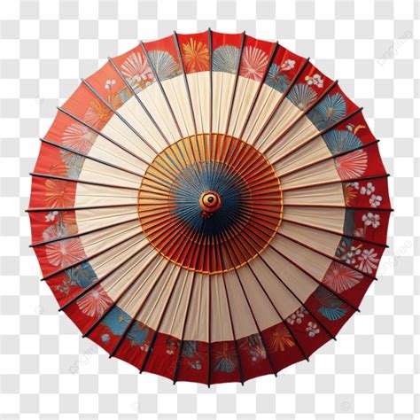 Top View Of Tylish Japanese Umbrella With A Traditional Aesthetic
