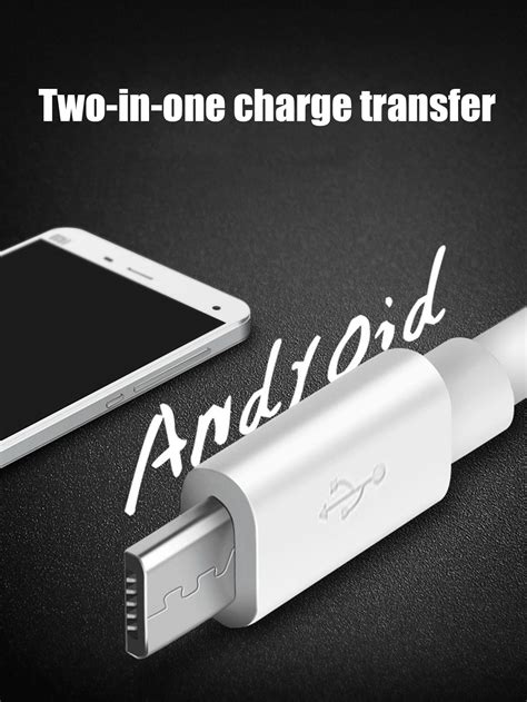 Usb To Android Interface Data Cable Made Of Pvc Material White 05m