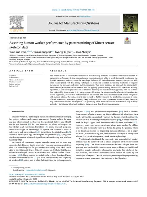 Pdf Assessing Human Worker Performance By Pattern Mining Of Kinect