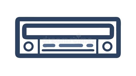 Classic Car Stereo System Interface With Knobs And Buttons Detailed